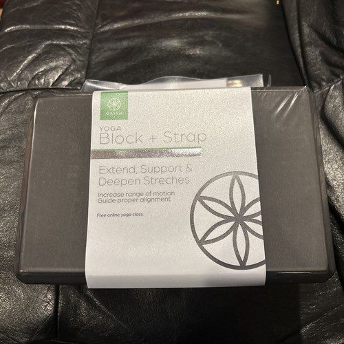 Gaiam Yoga Block + Strap Black Brand New !!! FREE SHIPPING!!! | eBay