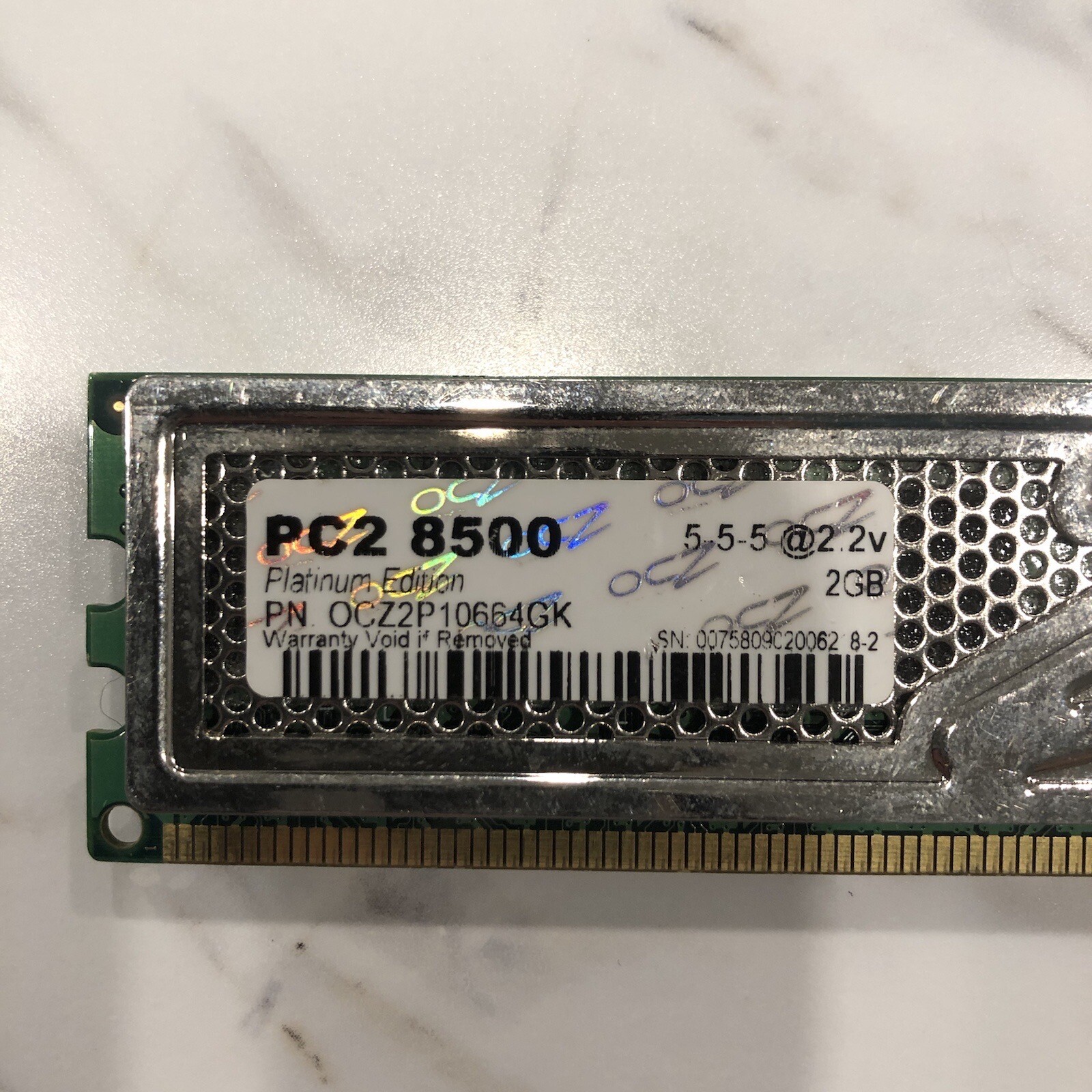 OCZ Technology PC2-8500 (DDR2-1066) 4 GB DIMM 1066 MHz PC2-8500 DDR2 ...