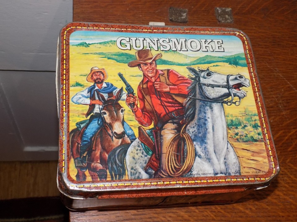 Vintage 1973 Gunsmoke Metal Lunchbox & Plastic Thermos | eBay