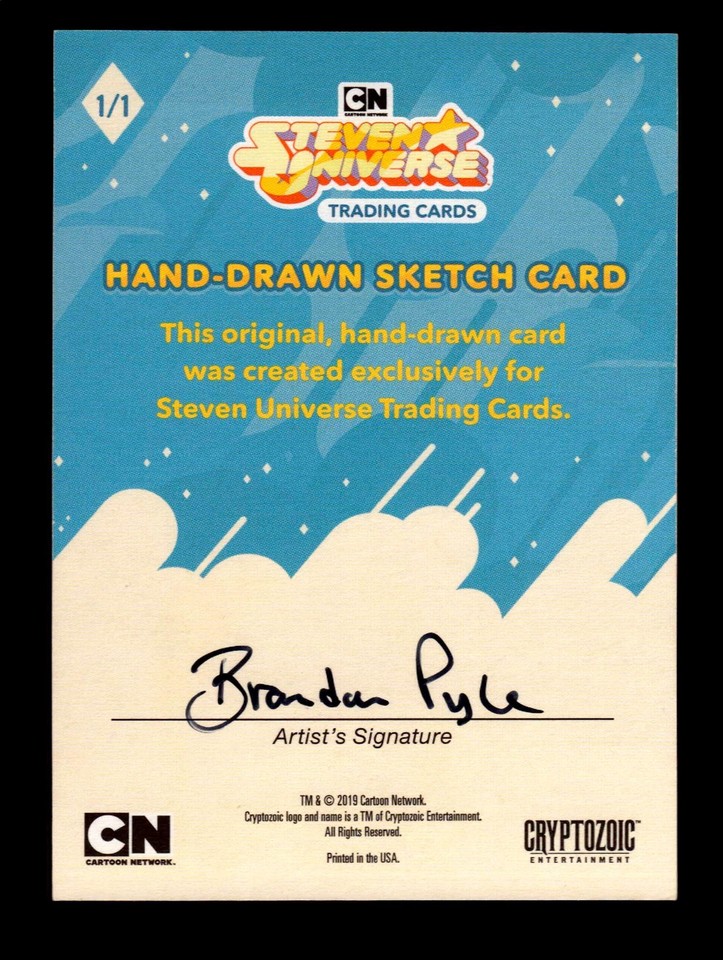 2019 Steven Universe Artist Sketch Card by Brandon Pyle Cryptozoic | eBay