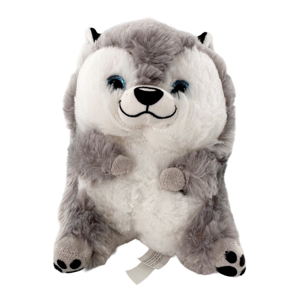 Nanco Belly Buddies Husky Dog Wolf Plush Stuffed Animal Toy Sparkle ...