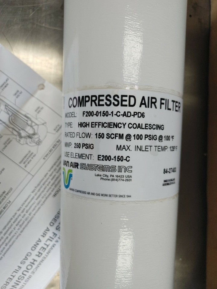 Van Air F200-0150-1-C-AD-PD6 Compressed Air Filter | eBay