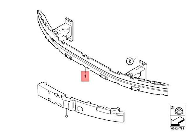 BMW träger Stossfänger vorn 51117148586 5er online kaufen | eBay