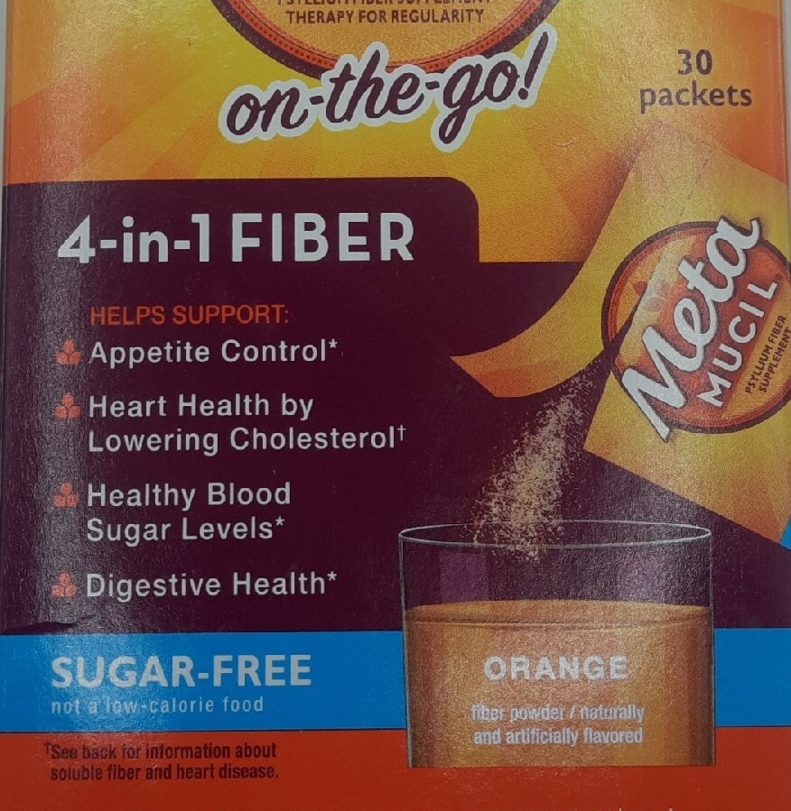 Metamucil Sugar-Free Orange Powder Singles 30 Packets 6.2 oz for sale ...