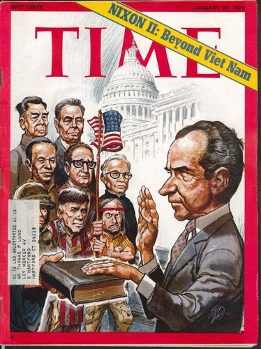 TIME Nixon Vietnam Kissinger Thieu Jack Davis Williamsburg Brooklyn 1/ ...