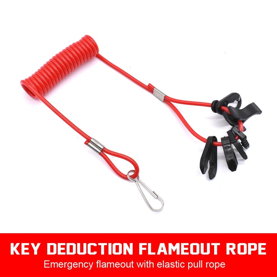 Universal Boat Outboard Engine Motor Kill Stop Switch & Safety Tether ...