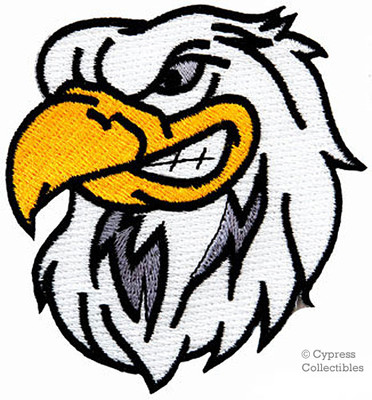 AMERICAN BALD EAGLE PATCH embroidered iron-on PATRIOTIC BIKER EMBLEM ...