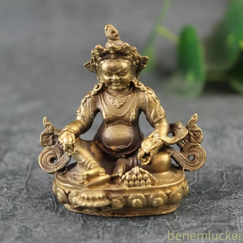 Copper God of Wealth Buddha Small Statue Desktop Ornaments Buddhism ...