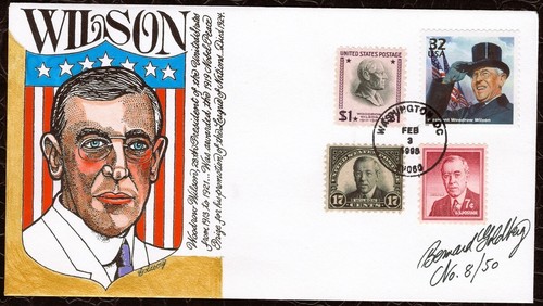 GOLDBERG Hand Painted :1998 President Woodrow Wilson w/ 1925, 1938 ...