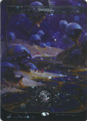 MTG Swamp 488 - Borderless Planetary Space-ic Galaxy Foil FREE SHIPPING ...