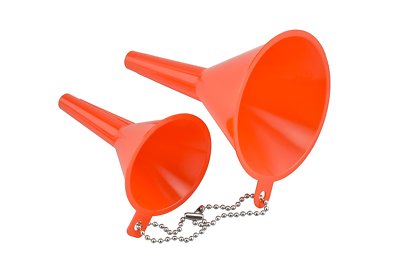 2-Piece Funnel Set with Ball Chain Auto Home or Kitchen 2" & 2 3/4 ...