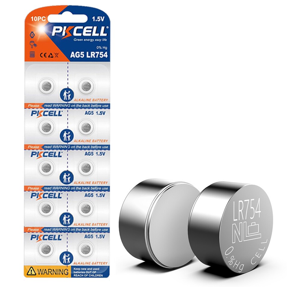 Lot AG5 393A LR48 LR754 SR48 309 1.5V Button Cell Coin Alkaline ...