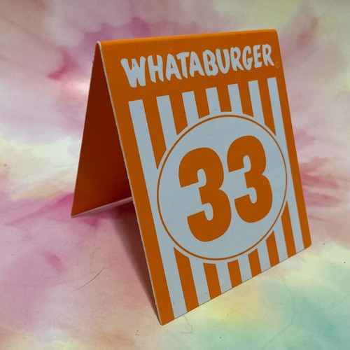Whataburger Table Tent #'s You Pick The Number No Limit $5 Flat Rate ...
