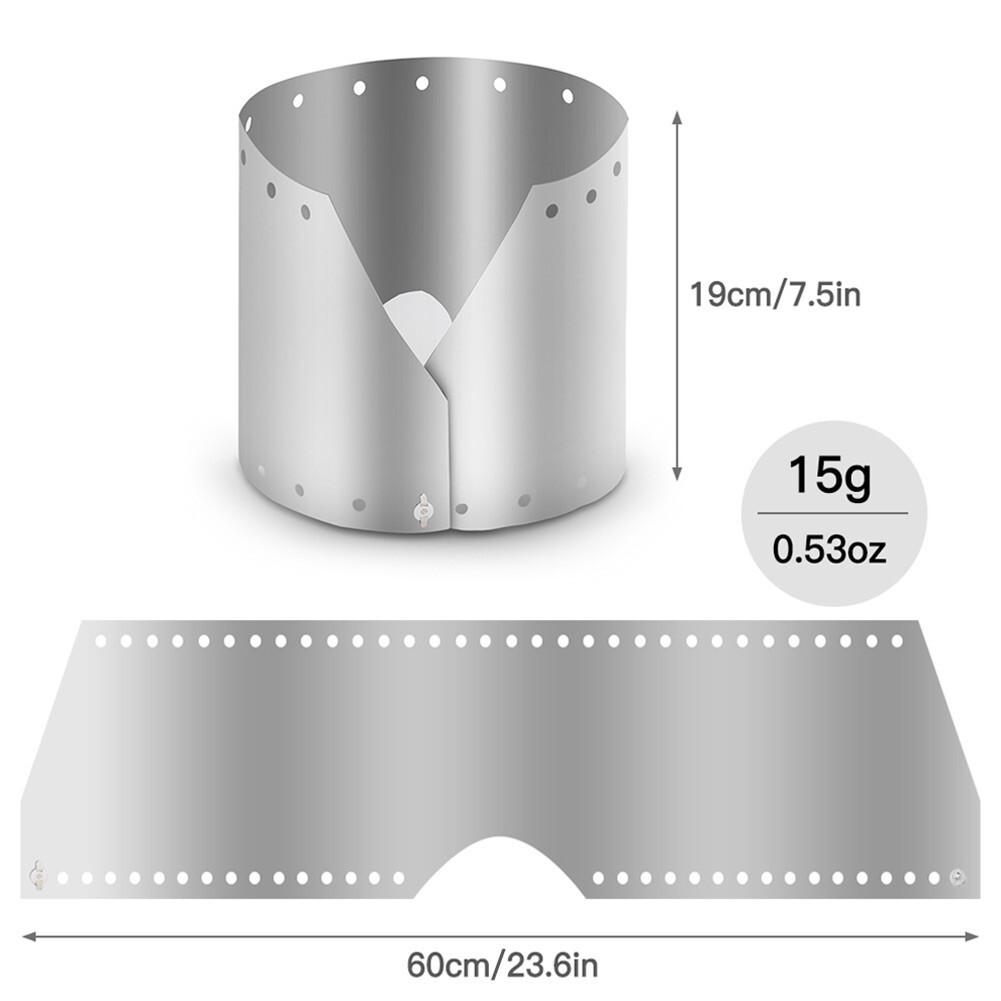 Portable Windshield Titanium Universal Windproof Plate 15cm/19cm | eBay