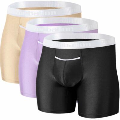Zonbailon Men's Raised Enhanced Underwear Silk Long Legs Tall Sexy ...
