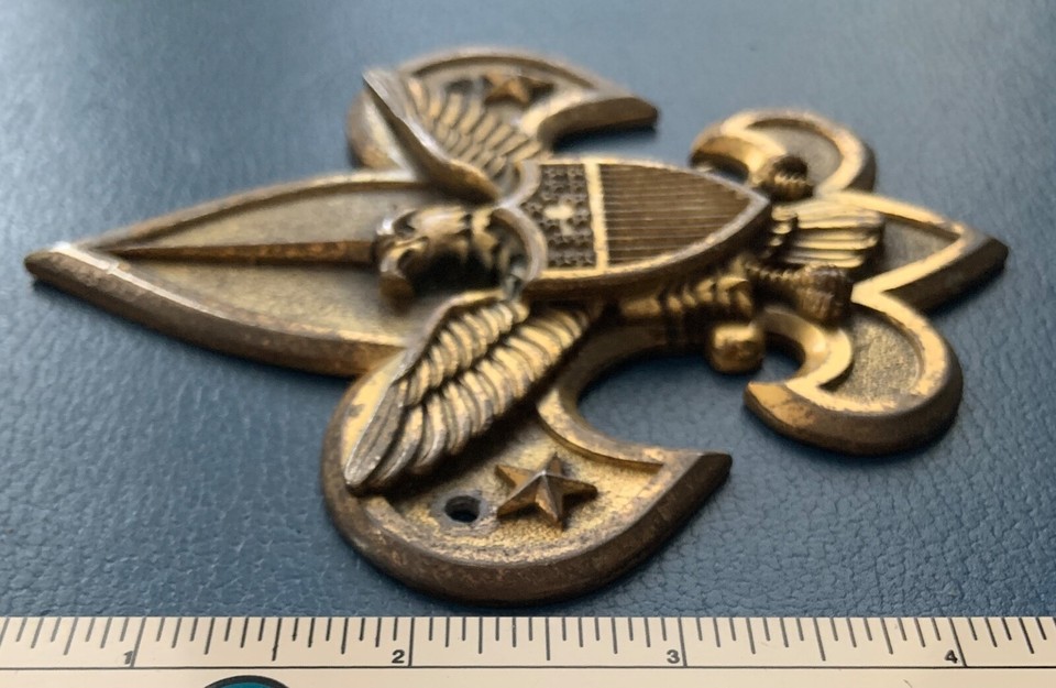 Vintage BOY SCOUTS OF AMERICA Metal Emblem MEDALLION BSA Tenderfoot ...