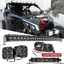 For Can-Am Maverick X3 Upper Roof 50" Curved LED Light Bar +7" +4" Pods ...