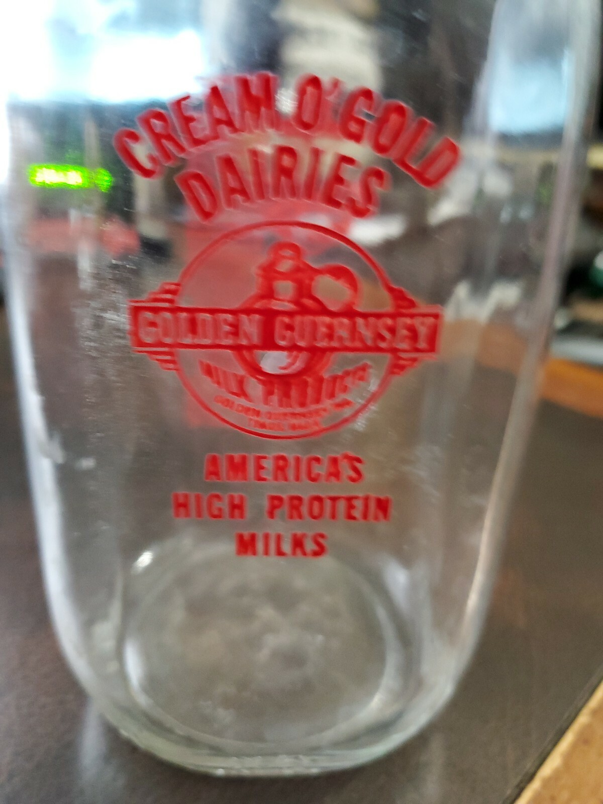 Cream O’ Gold Dairies. Golden Guernsey Milk Products Qt. Size Btl. | eBay