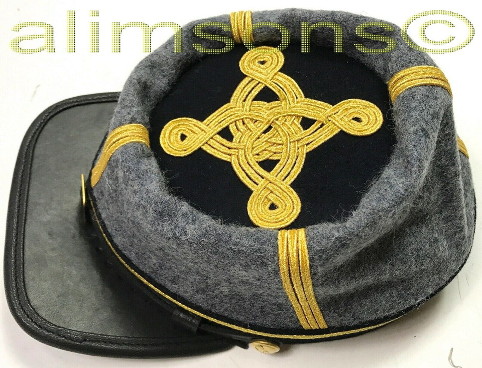 CIVIL WAR CONFEDERATE CSA COLONEL MAJOR INFANTRY OFFICER KEPI CAP - ALL ...