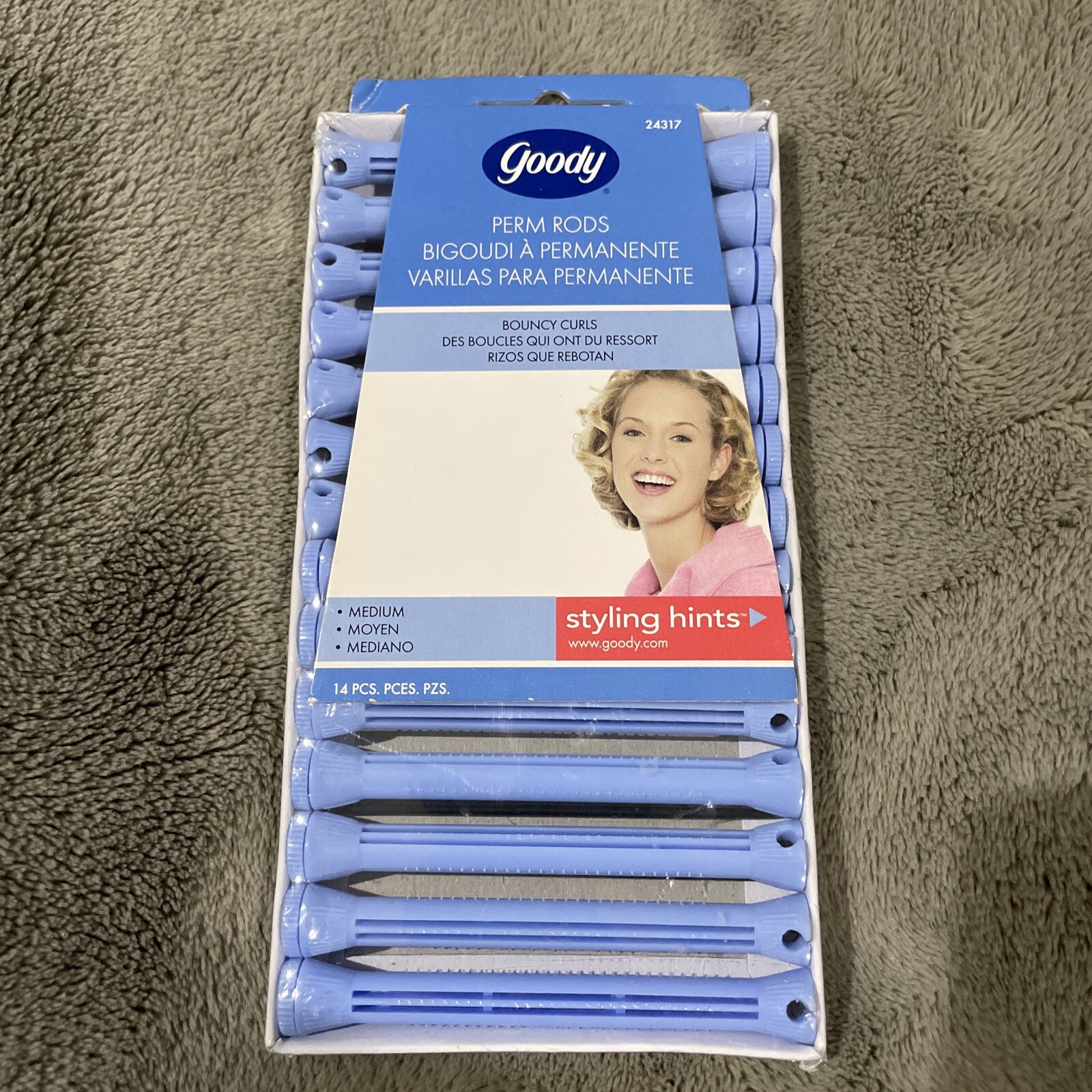 Goody Professional Perm Rod Blue Medium Curlers 14pcs 24317 for sale ...