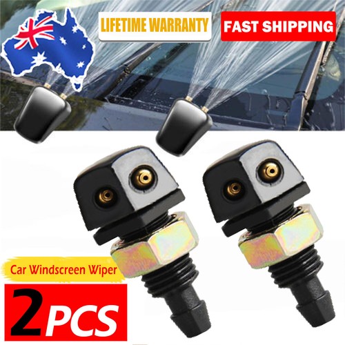 1Pair Dual Holes Windshield Washer Nozzle Wiper Water Spray Jet Adjust ...