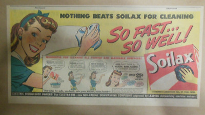 Soilax Cleanser Ad: Nothing Beats Soilax Cleaner from 1950's Size: 7. x ...