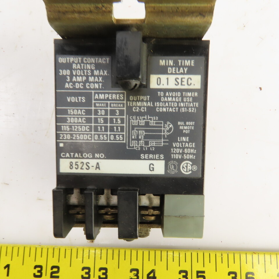 Allen Bradley 852S-A Ser G Solid State Timer Module 120V Line 300V Max ...