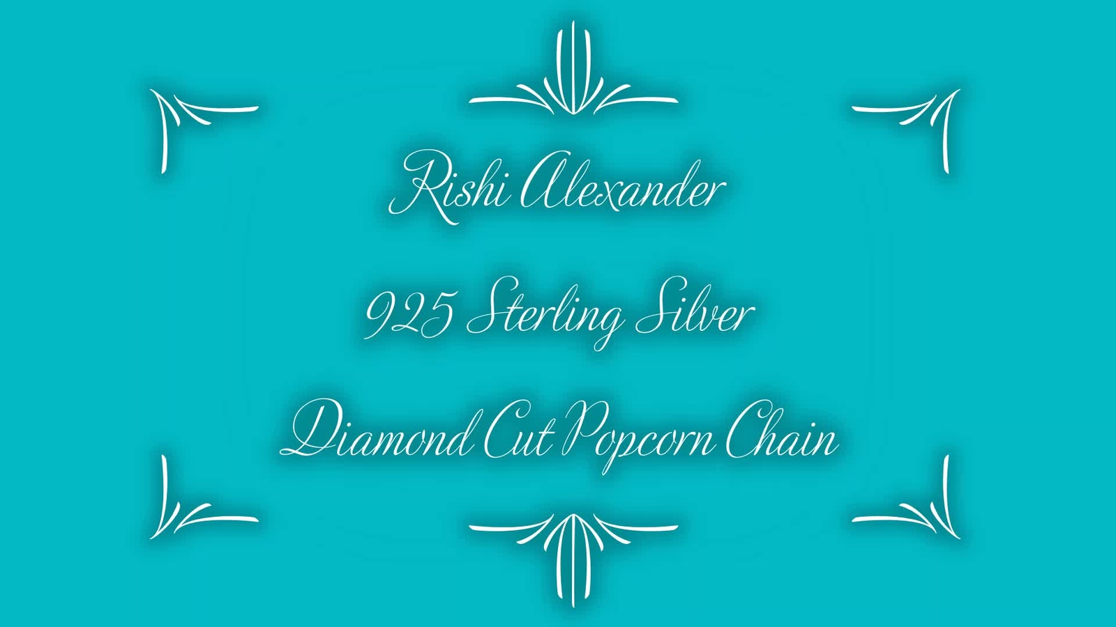 Real 925 Sterling Silver Diamond Cut Popcorn Chain Necklace Made in ...
