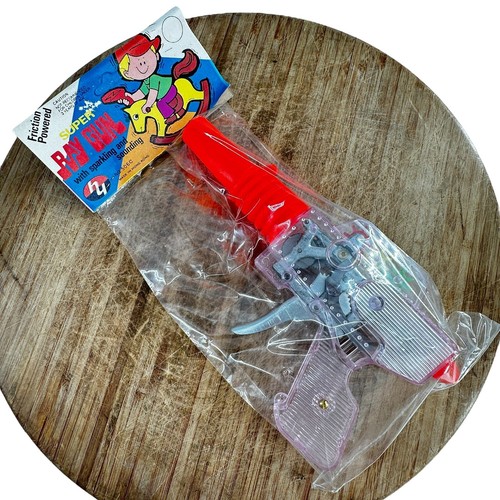Rare Vintage Space Super Ray Gun Razer Friction Powered Sparking ...