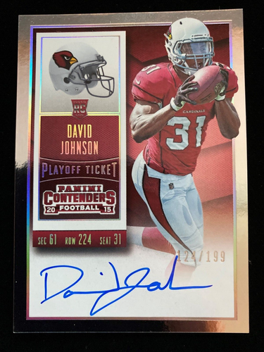 2015 Panini Contenders DAVID JOHNSON Rookie #209 AUTO #124/199 ...