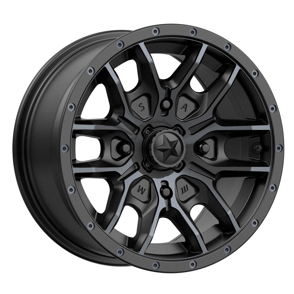MSA OFFROAD M43 Fang 20X7 4X137 ET10 Satin Black With Titanium Tint ...