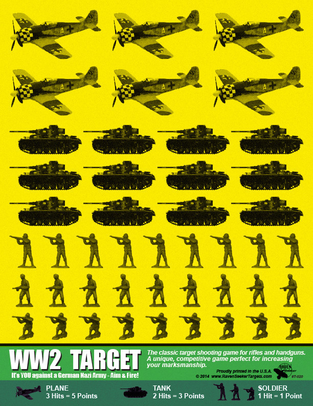 WW2 Combat Paper Targets! Classic Shooting Game for Rifles & Handguns ...