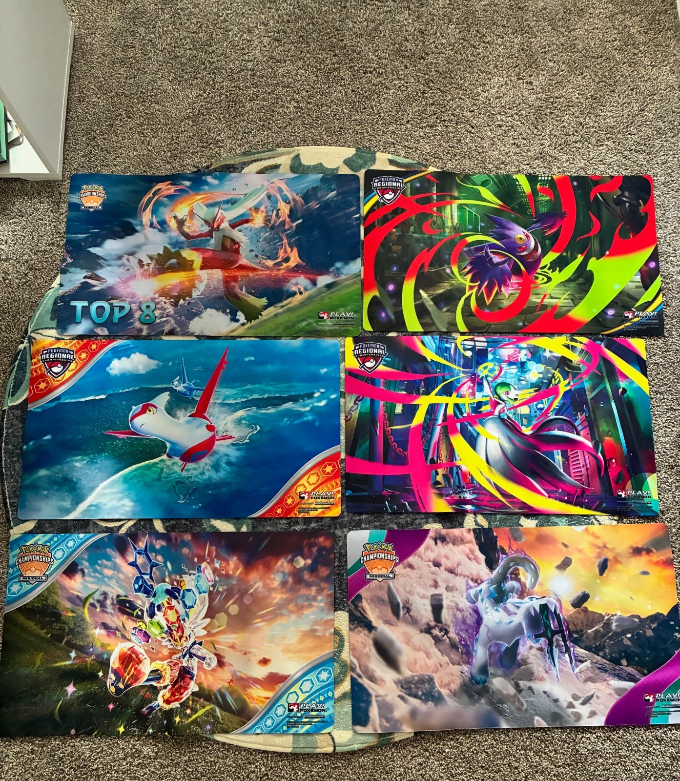 Lot of Pokemon Regional Playmats (Mega Gengar, Mega Gardevoir, top 8 ...