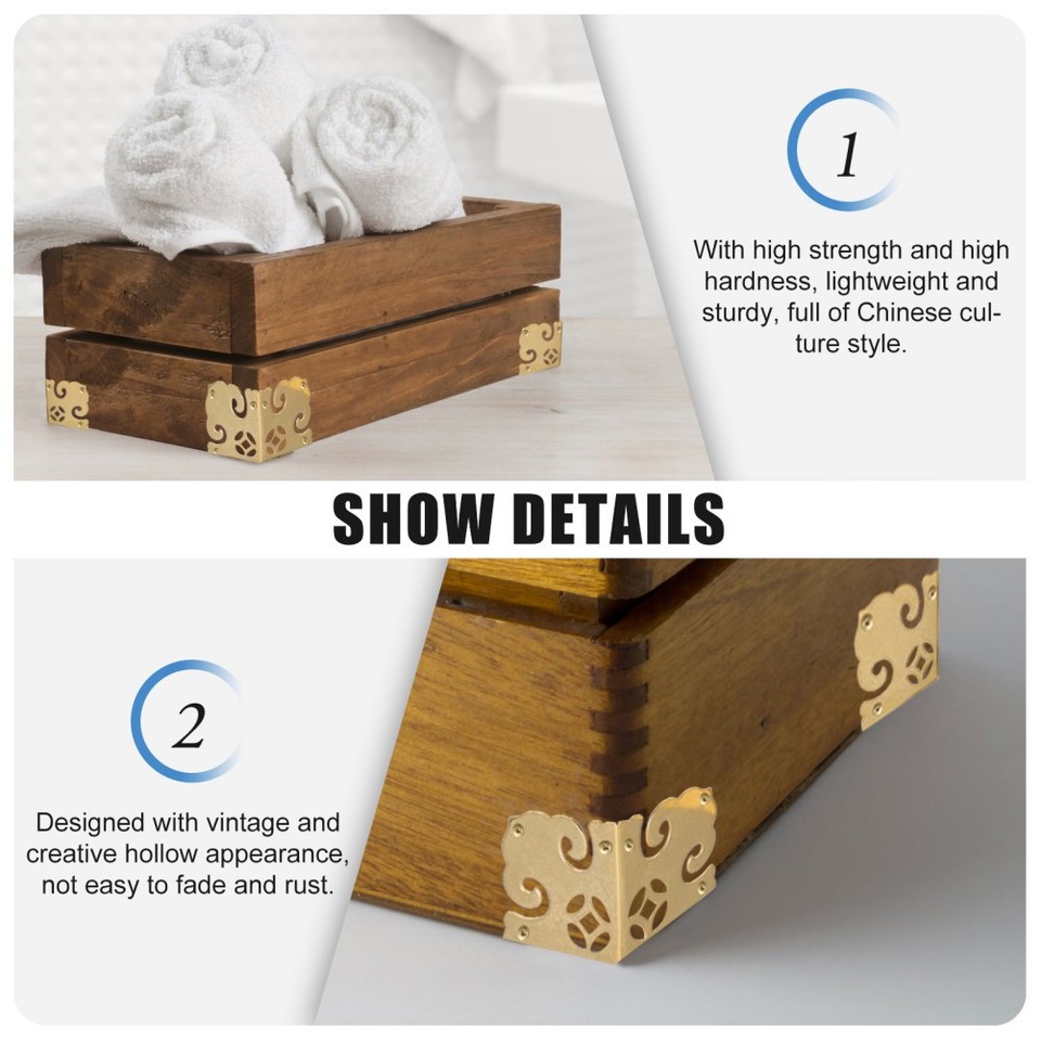 2 Sets Antique Box Corner Cover Antique Box Corner Protection Case ...