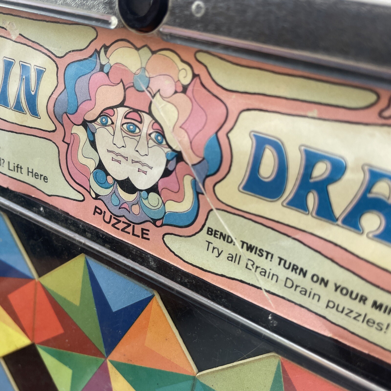 1969 Block Shock Psychadelic BRAIN DRAIN Puzzle by Mattel Vintage Brain ...