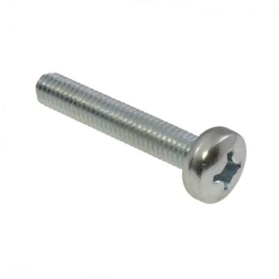 Qty 100 Pan Head Phillip M4 (4mm) x 40mm Zinc Plated Steel Machine ...