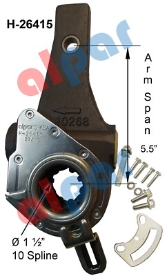 10 Spline 5.5" Automatic Slack Adjuster Replaces Haldex 40010215, 135. ...