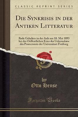Die Synkrisis in Der Antiken Litteratur, Otto Hens | eBay