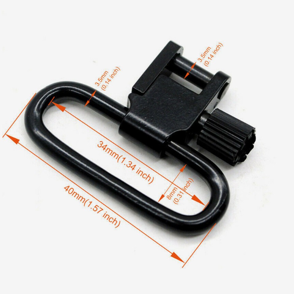 1" Rifle Sling Mounting Set Quick Detach Swivels Screw Stud Base Kit ...