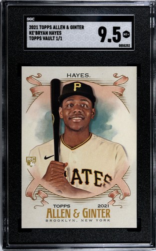 Ke'Bryan Hayes 2021 Allen & Ginter Blank Back true 1/1 Rookie SGC 9.5 ...