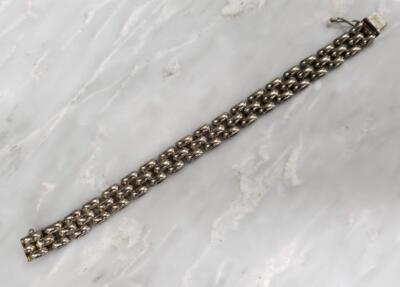 Sterling Silver Brick Chain Bracelet ~ 7" ~ 21grams ~ 5-K456 | eBay