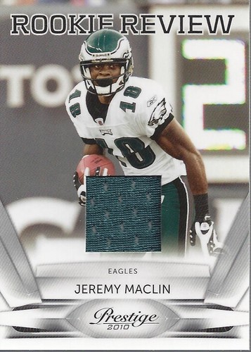 2010 Prestige Rookie Review Materials #9 Jeremy Maclin Jersey - NM-MT ...