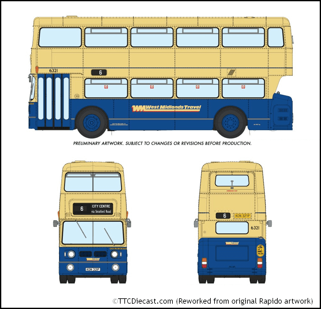 Rapido Daimler Fleetline model bus, Various available, Discount/Combine ...