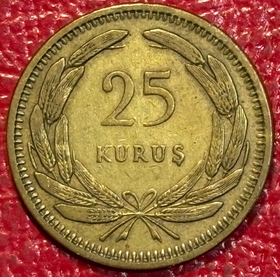 DATE DOUBLING HIGH GRADE 1956 TURKEY 25 KURUS COIN-OCT555 | eBay