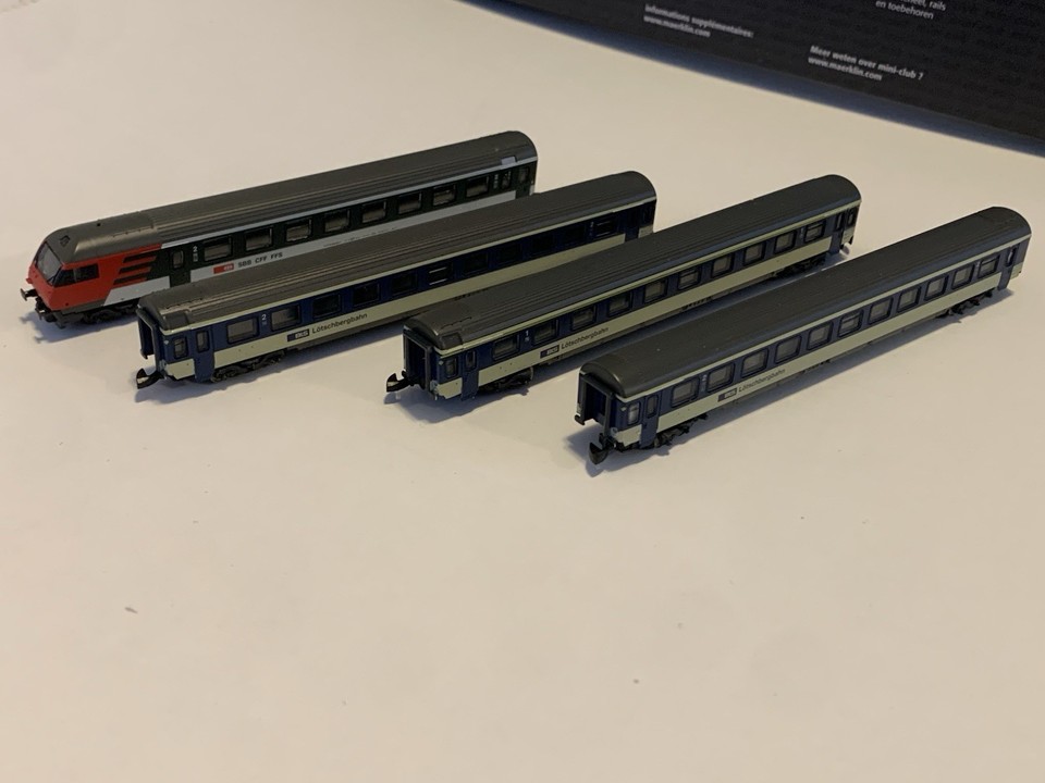 Marklin Z Mini Club 87457 SBB Push/Pull Express Train Passenger Set ...