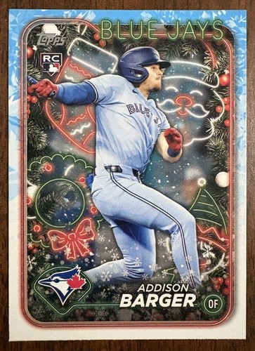 2024 TOPPS HOLIDAY ADDISON BARGER RC HOLIDAY PARALLEL ROOKIE NO. H181 ...