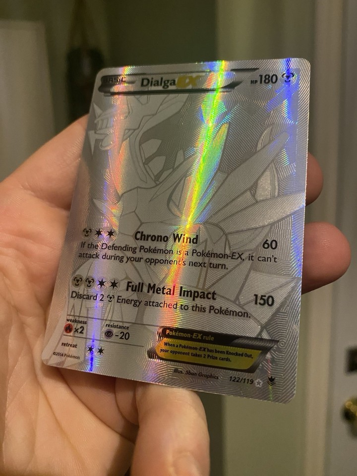 Dialga EX - 122/119 - Pokemon TCG Phantom Forces XY Secret Rare Card NM ...