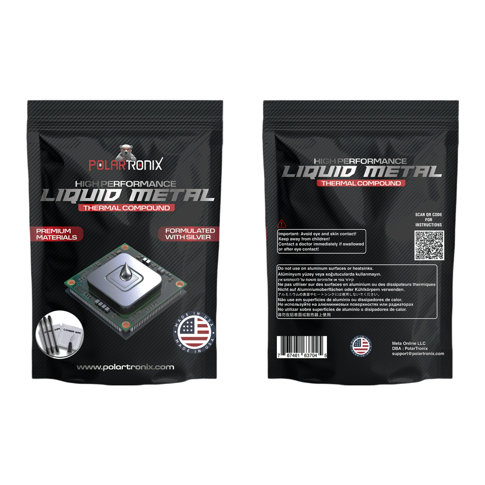 PolarTronix 1.5gram Liquid Metal Thermal Paste, PS5, PC, CPU, GPU ...