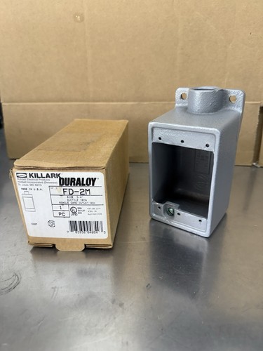 Hubbell Killark FD-2M Size 3/4 Duraloy Single Gang Ductile Iron Box New ...