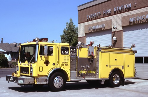 FIRE APPARATUS SLIDE EVERETT WA ENGINE 1A 1984 MARION MACK MC ...